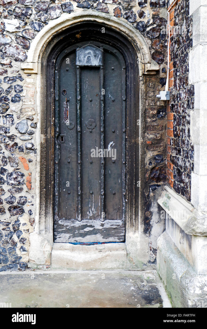 A Priest's door in the chancel of the church of St Stephen in the city ...