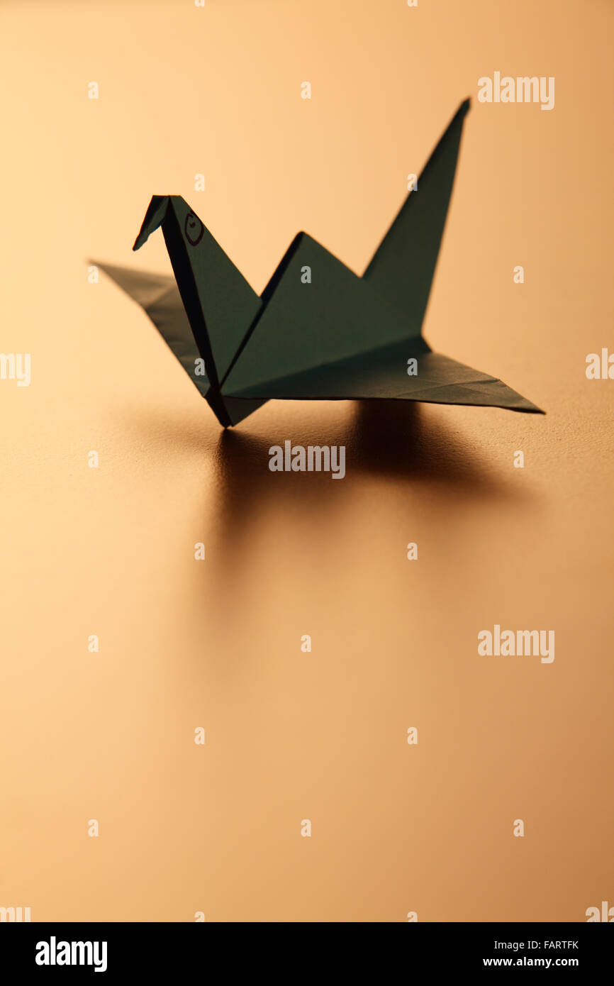 paper folded animal -origami bird Stock Photo - Alamy