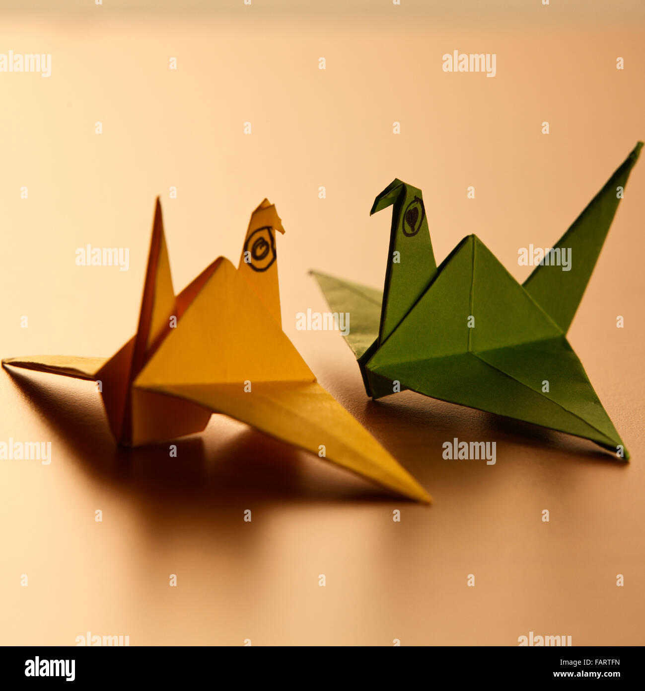 paper folded animal -origami bird Stock Photo - Alamy