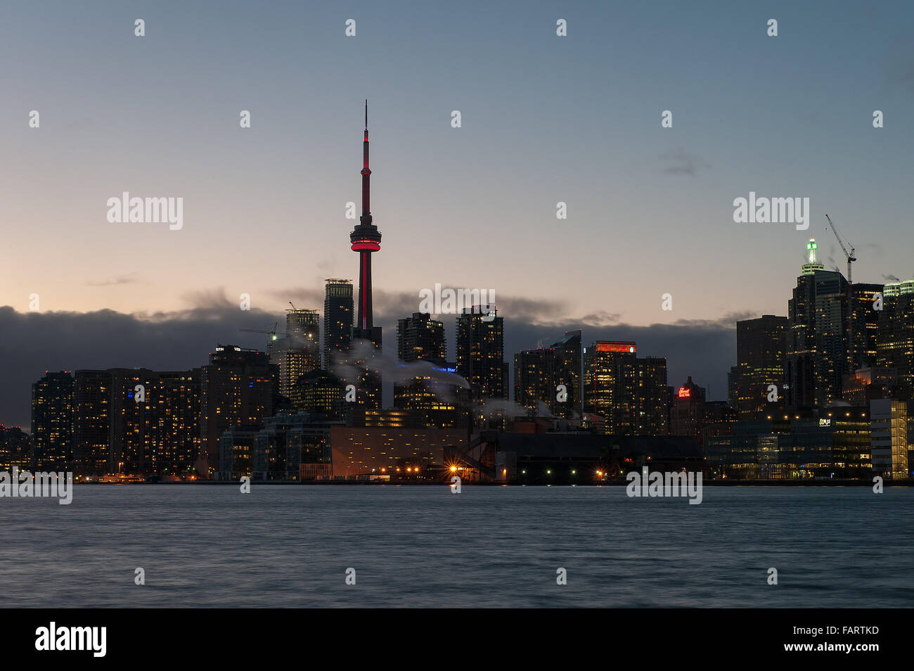 Toronto skyline at night Stock Photo - Alamy