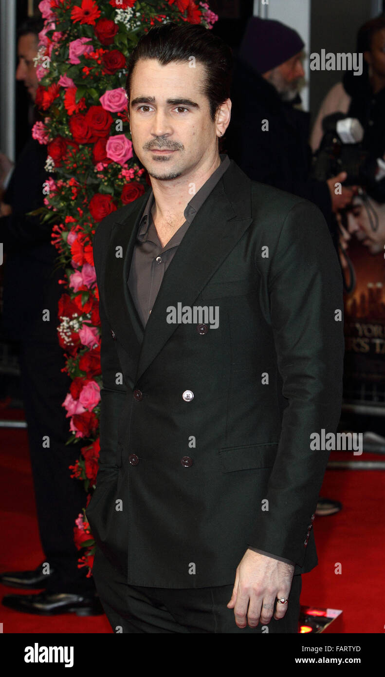 London. UK. Colin Farrell at the UK premiere of 'A New York Winter's ...