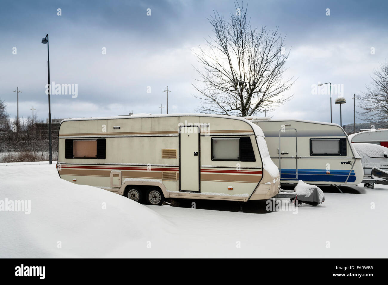 Stored caravans hi-res stock photography and images - Alamy