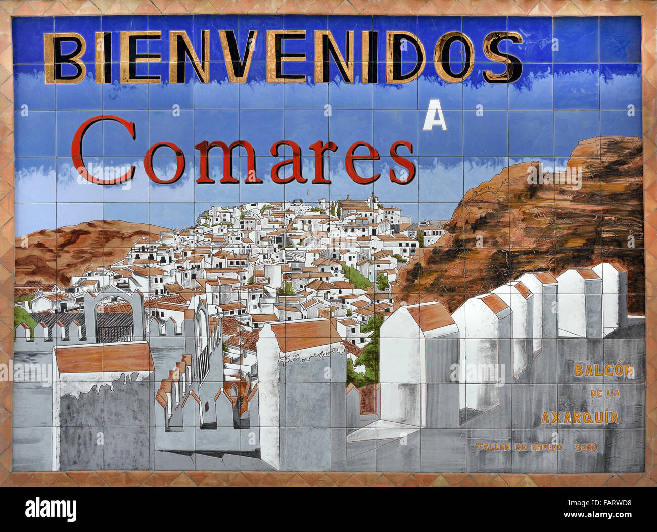 Comares ( Moorish white fortress town 8th century ) Spanish province of ...