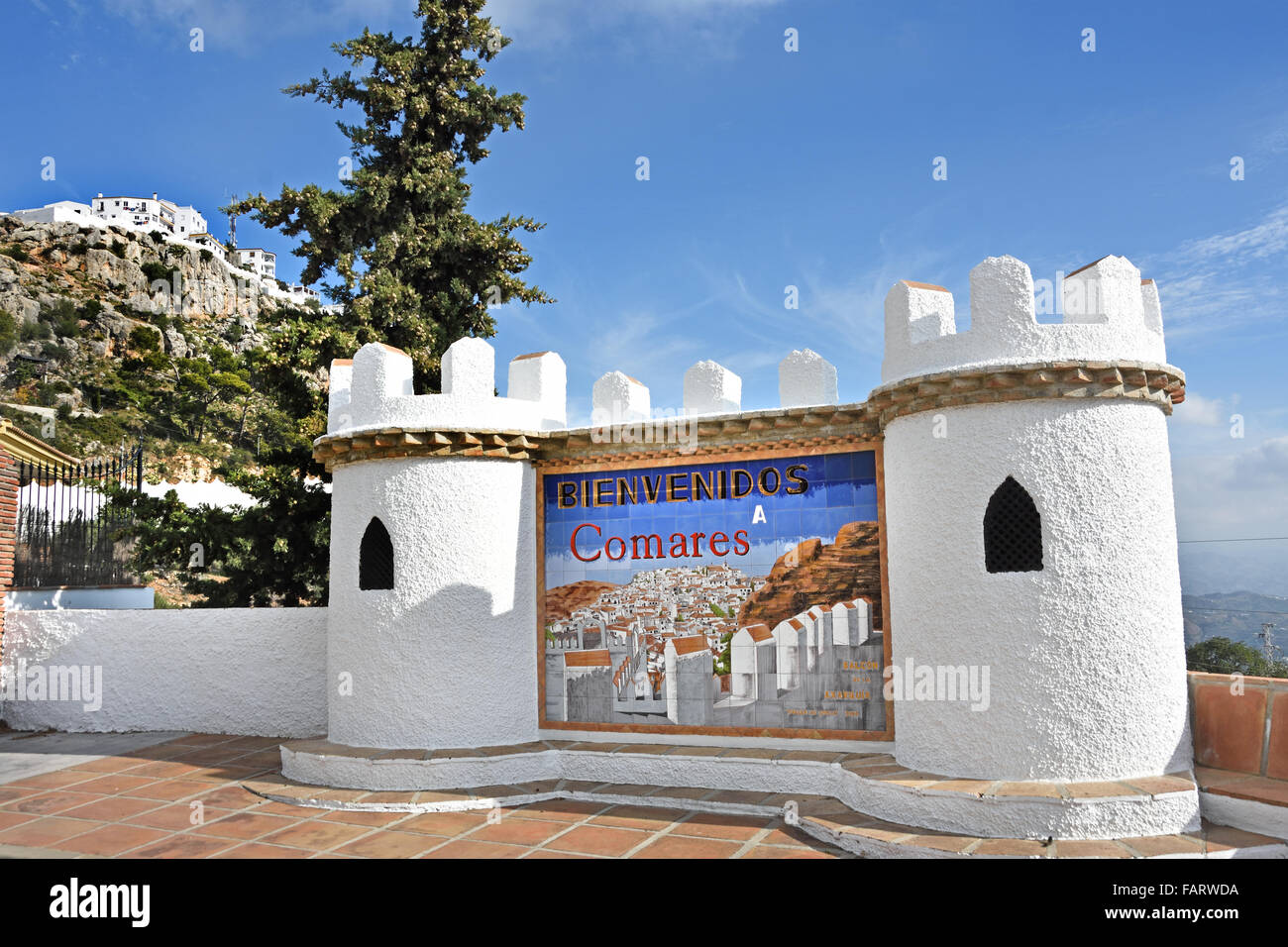 Comares ( Moorish white fortress town 8th century ) Spanish province of ...