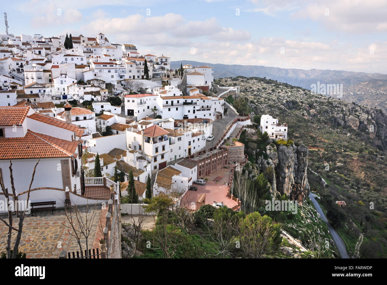 Comares ( Moorish white fortress town 8th century ) Spanish province of ...