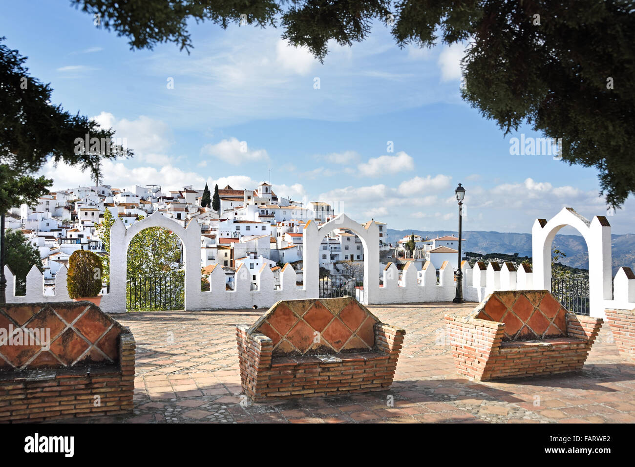 Comares ( Moorish white fortress town 8th century ) Spanish province of ...