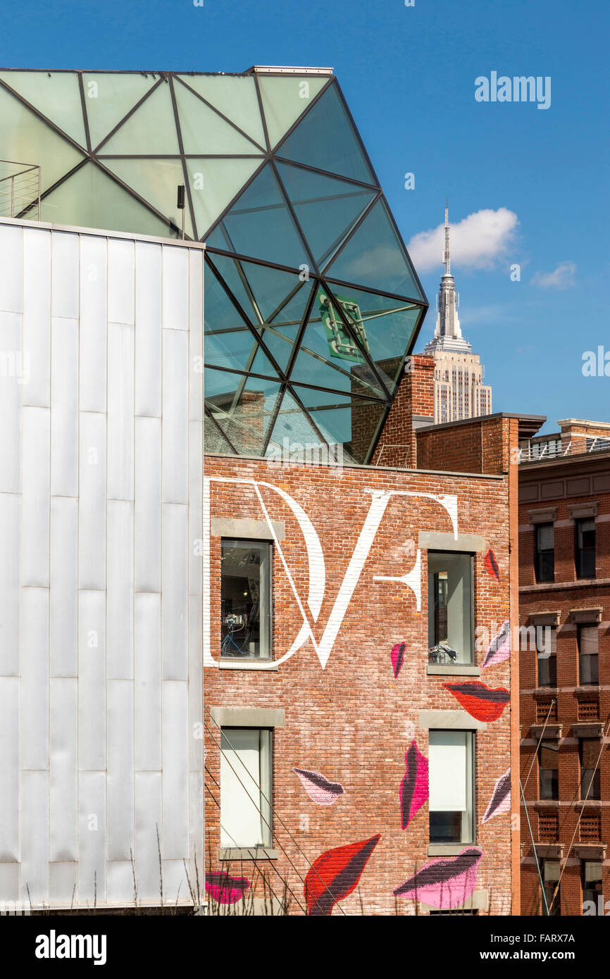 Diane von Furstenberg's headquarters in TriBeca seen from the Highline ...