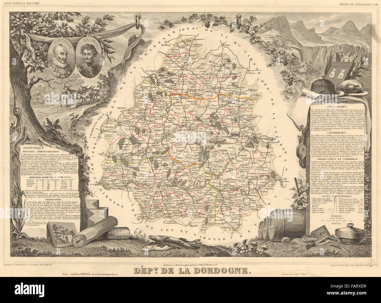 Carte de la dordogne hi-res stock photography and images - Alamy