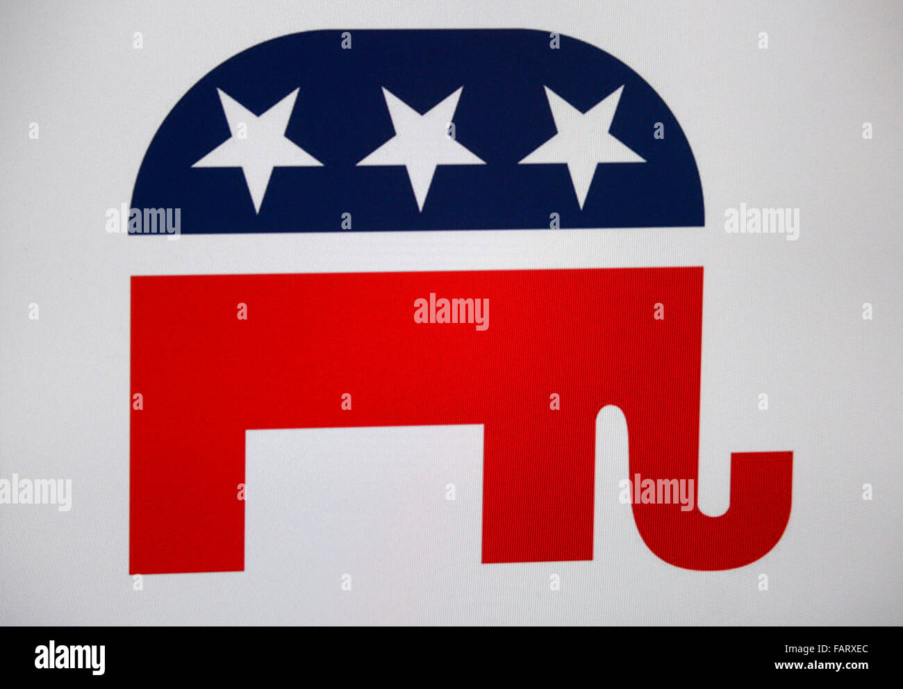 das Logo der US amerikanischen Partei "Republikaner", Berlin Stock ...