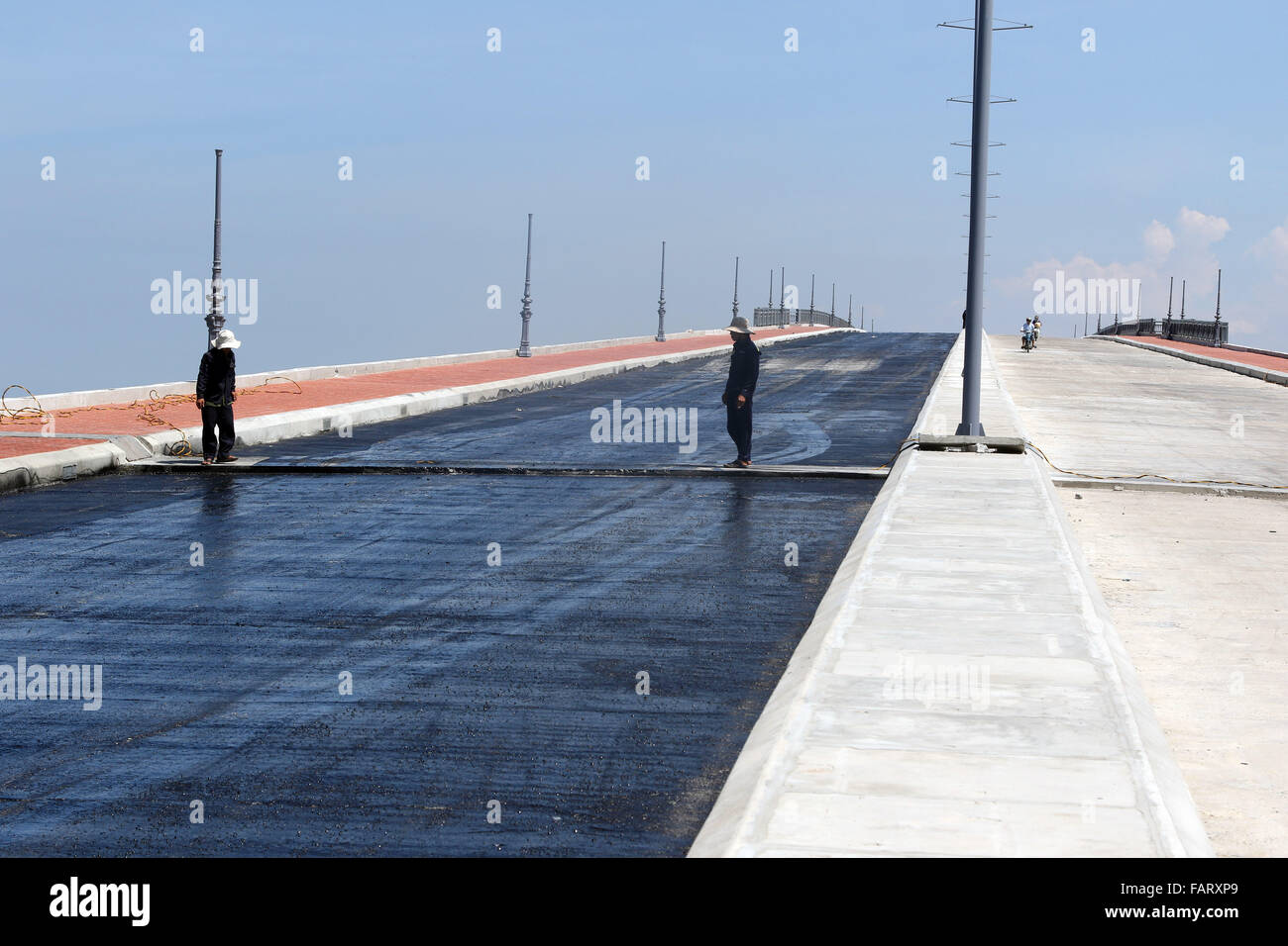 New bridge construction estuary Hoi An road building Stock Photo - Alamy