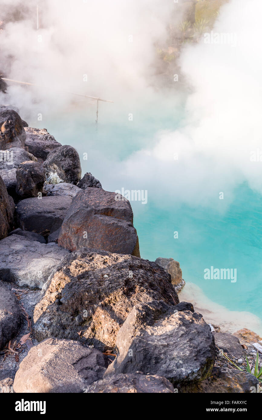 Scene of hot spring or onsen in Japan Stock Photo - Alamy