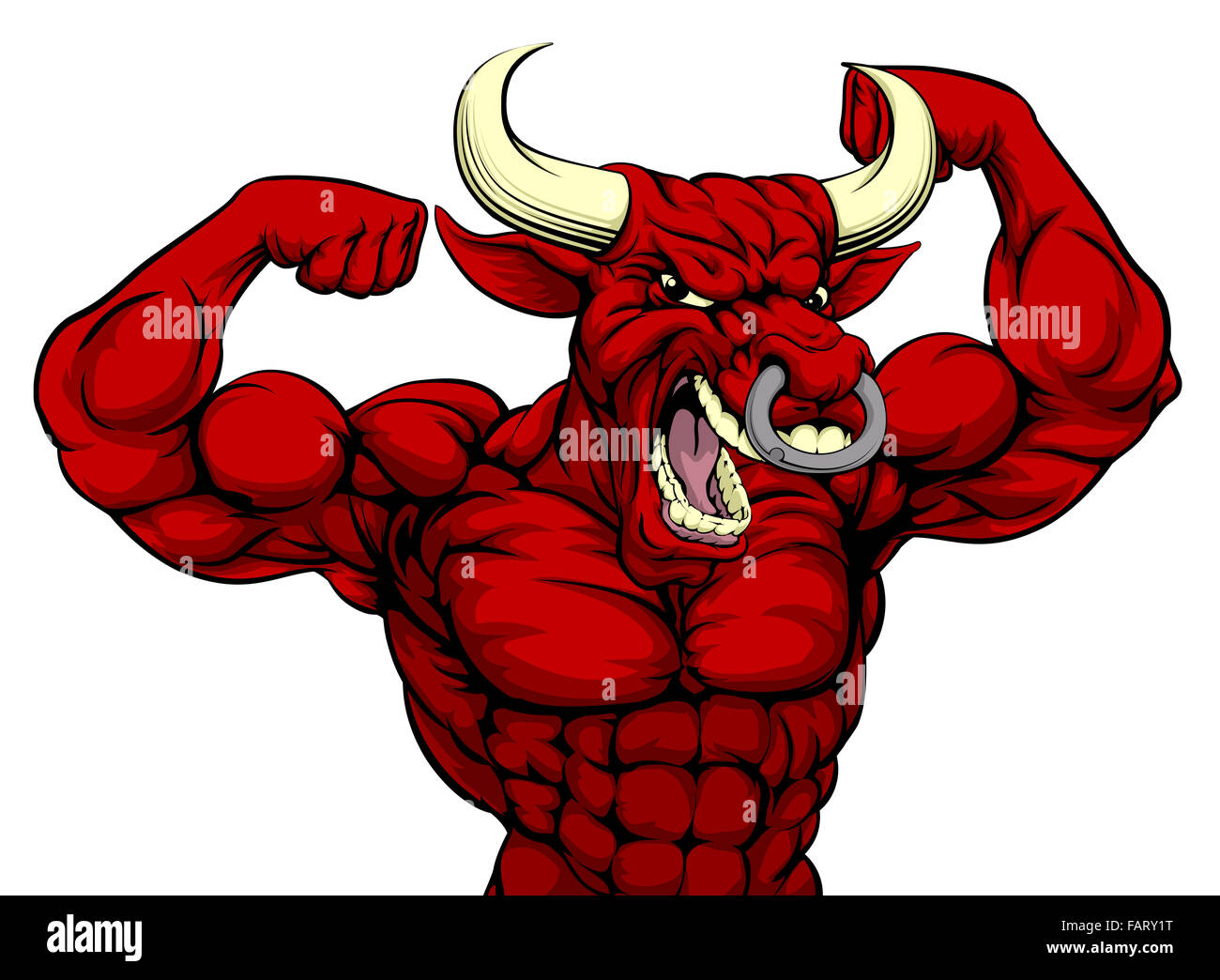 Angry bull cartoon hi-res stock photography and images - Alamy