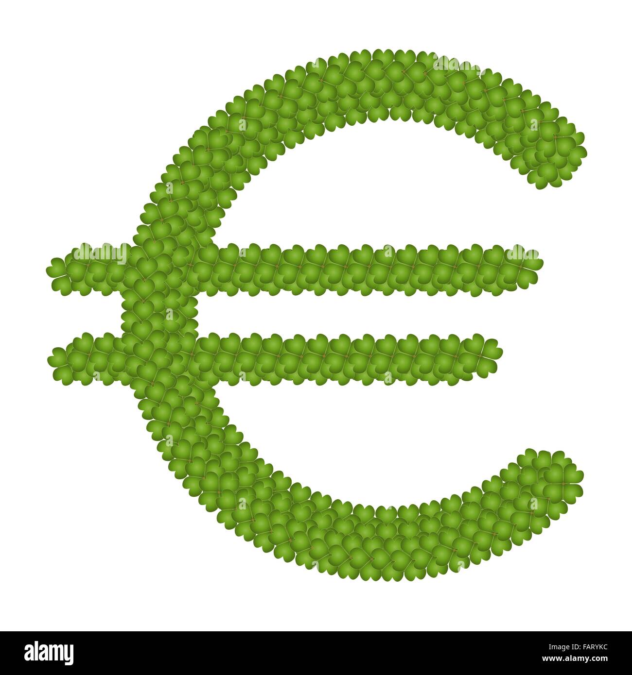 Ecology Concept, Fresh Green Four Leaf Clover Forming European Union ...