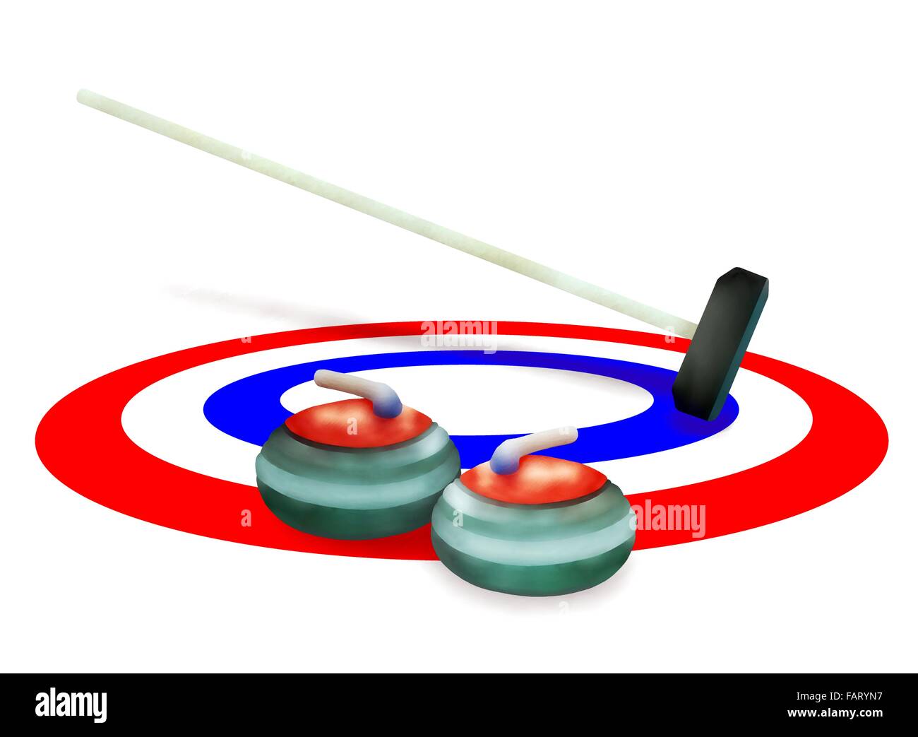 Curling Broom Clipart