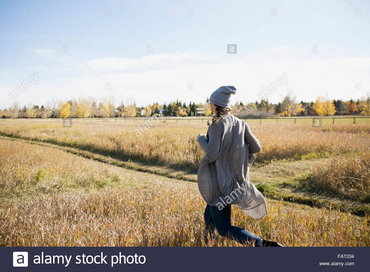 Running autumn hi-res stock photography and images - Alamy