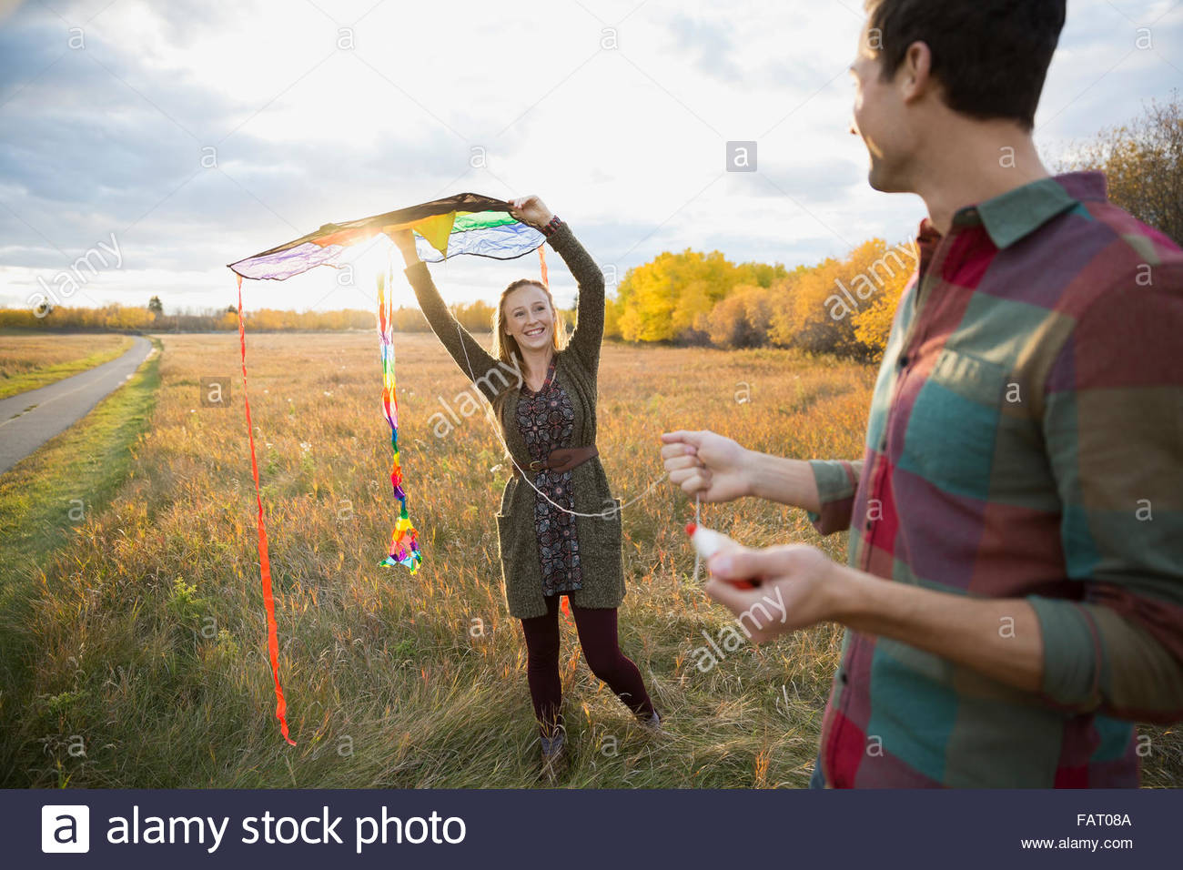Woman Flying Kite Stock Photos & Woman Flying Kite Stock Images - Alamy