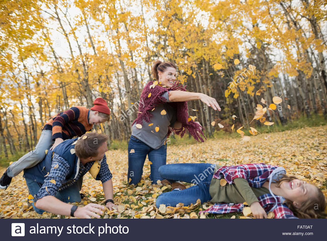 Throwing the leaves hi-res stock photography and images - Alamy