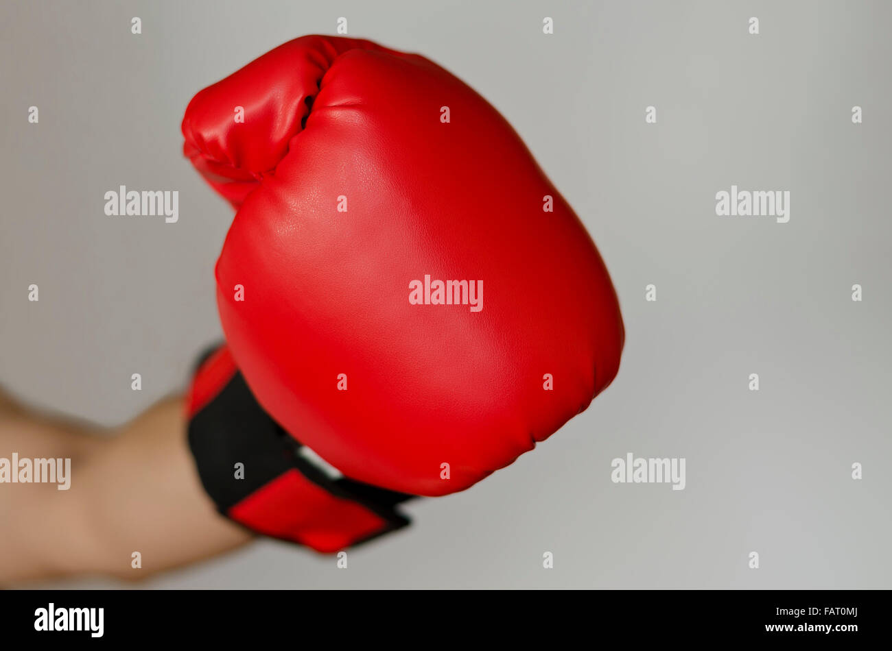 Boxing glove headed into the front of you Stock Photo - Alamy