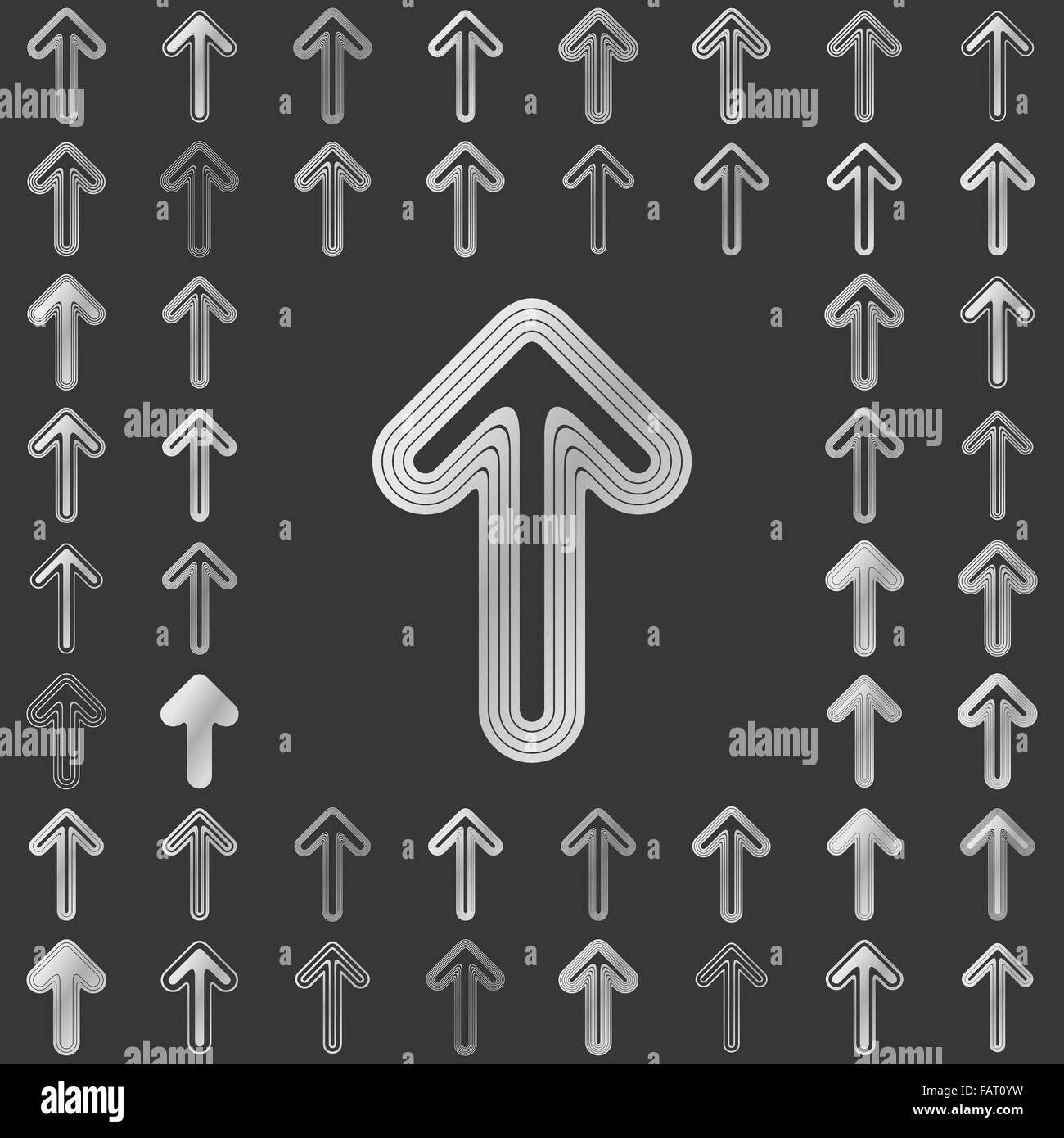 Silver line arrow icon design set Stock Vector Image & Art - Alamy