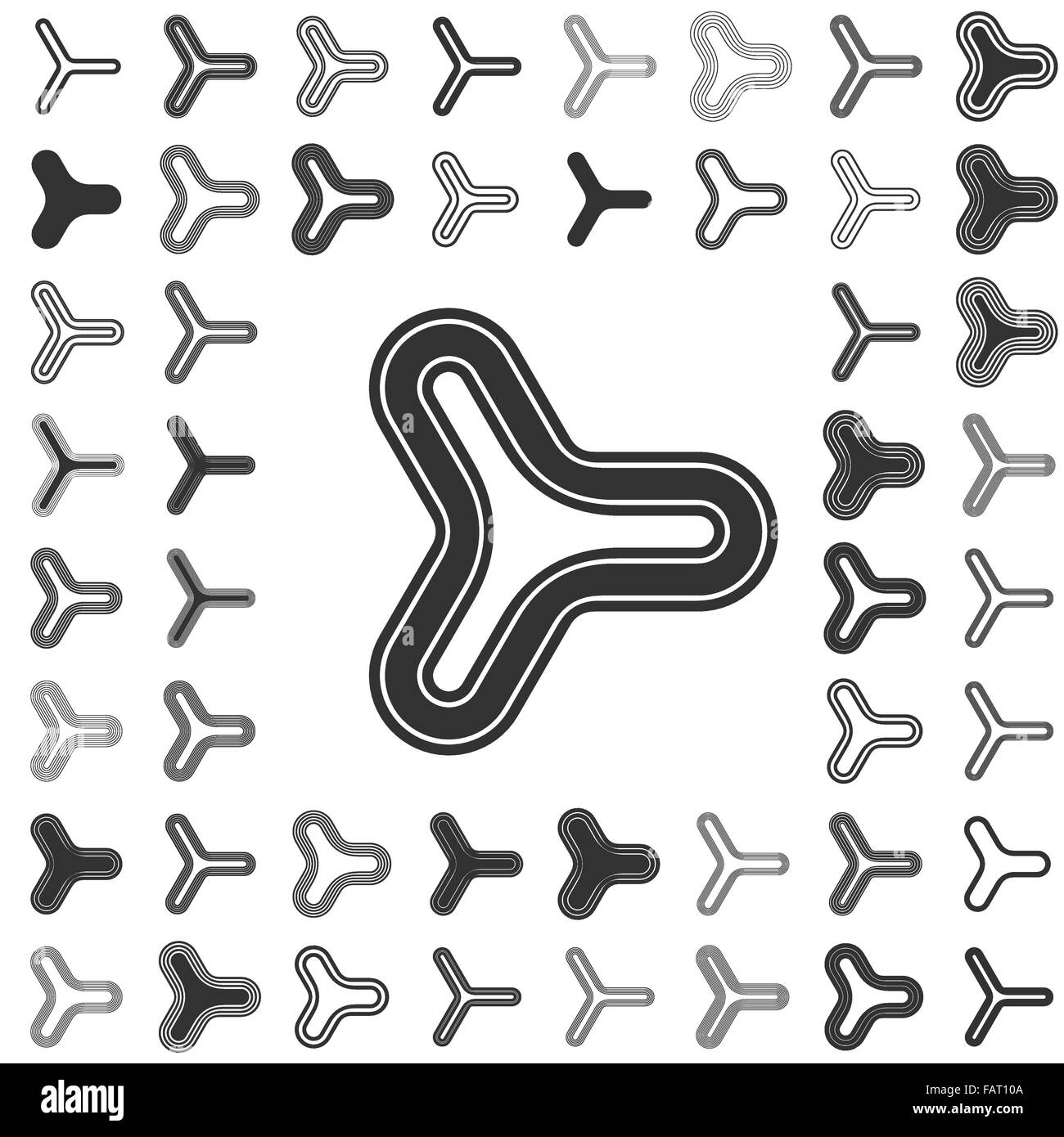 Curved triangle Cut Out Stock Images & Pictures - Alamy