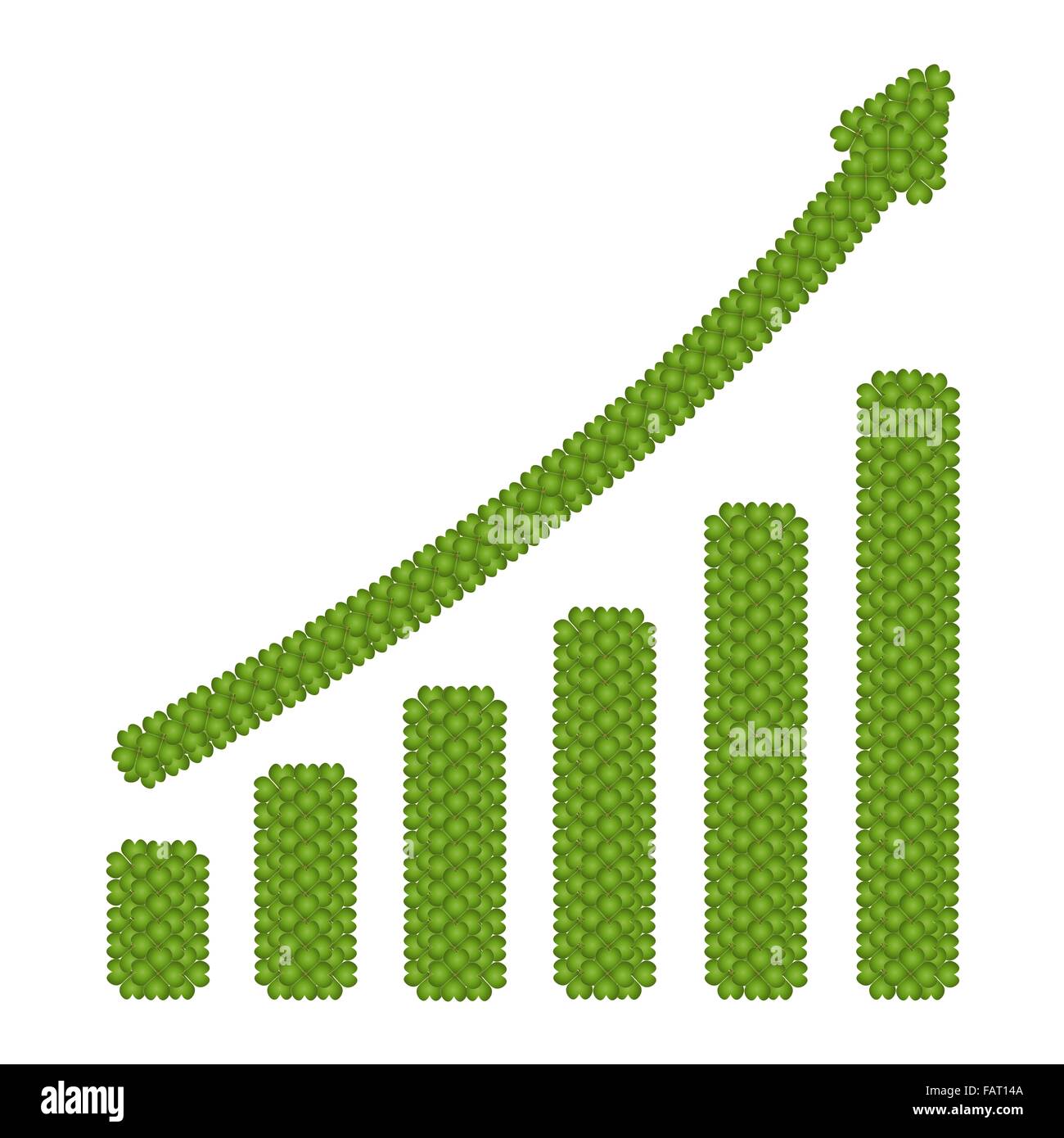 Ecology and Business Concept, Fresh Green Four Leaf Clover Forming A ...