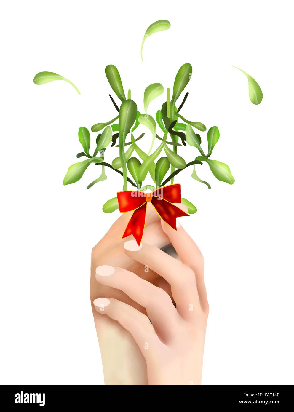 Mistletoe hands hi-res stock photography and images - Alamy