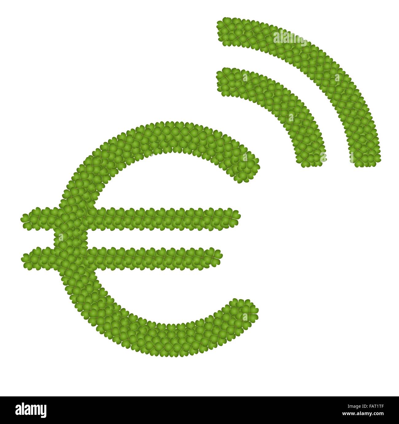 Ecology Concept, Fresh Green Four Leaf Clover Forming European Union ...