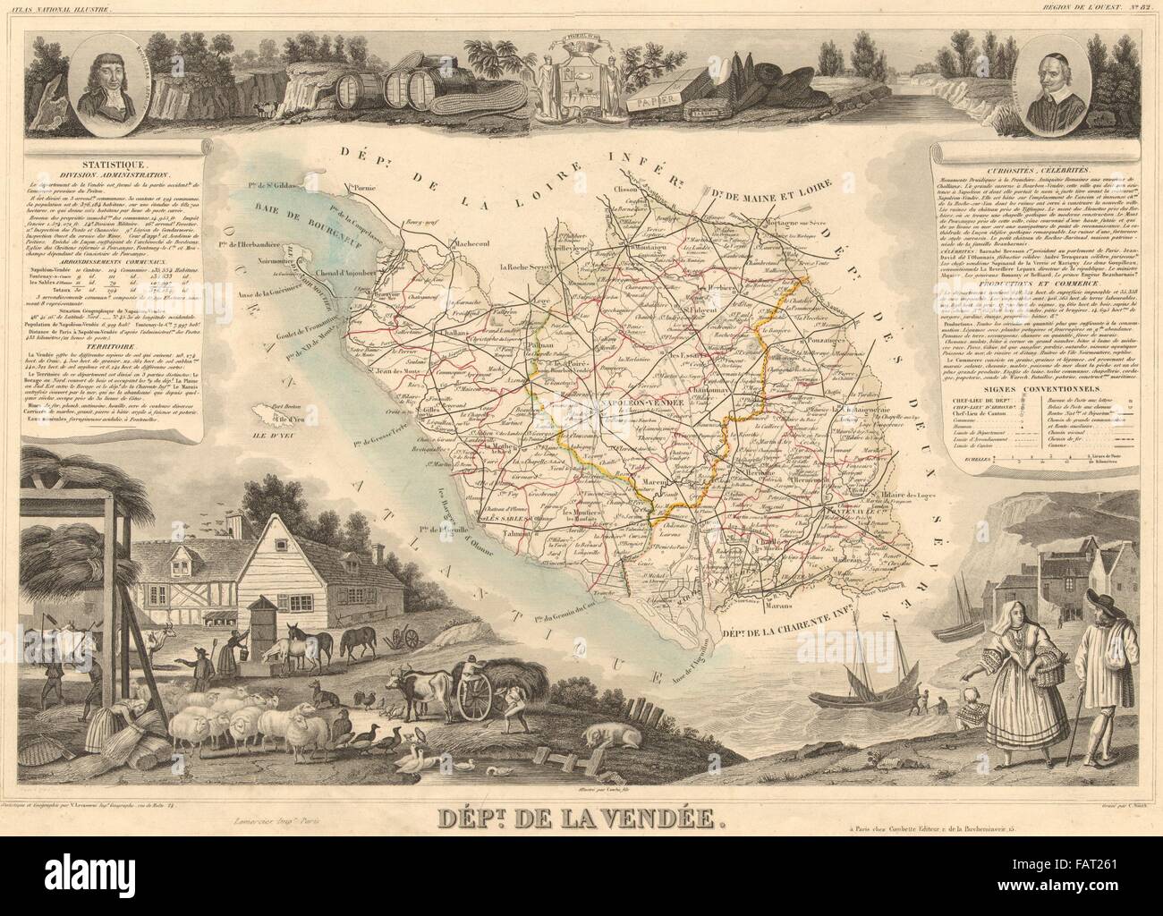 Map of vendee hi-res stock photography and images - Alamy