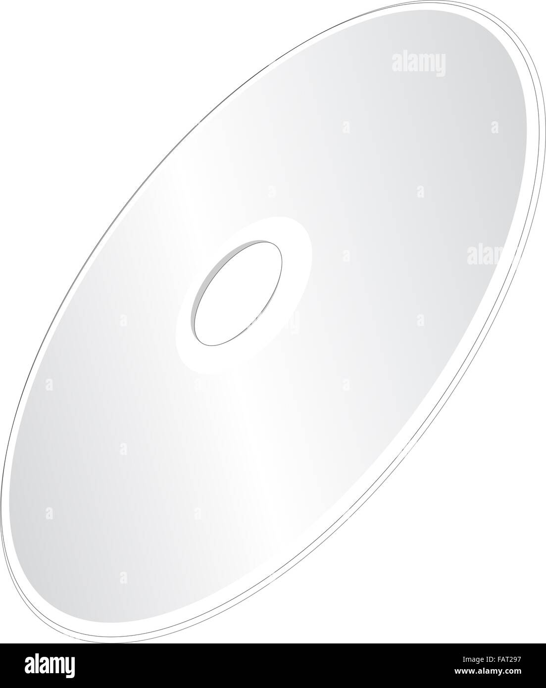 A Shiny Silver Blank CD or DVD Compact Disc on White Background Stock ...
