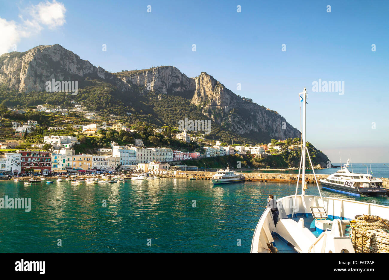 Capri Island - Marina grande harbor Stock Photo - Alamy