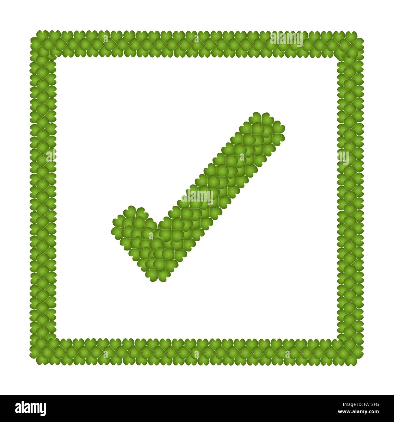 Ecology and Love Concept, Fresh Green Four Leaf Clover Forming Check ...