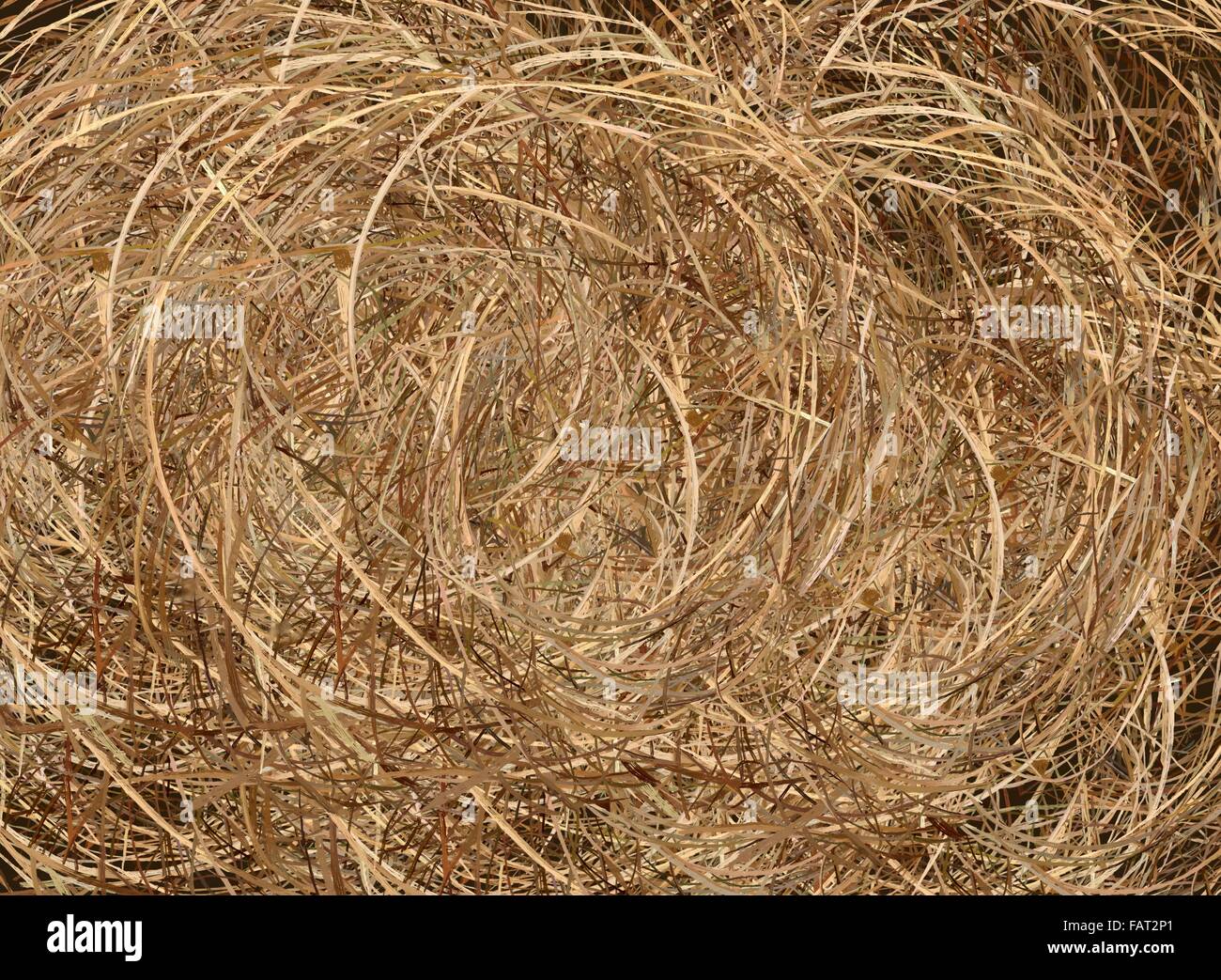 Hand Drawing of A Bale of Straw Pattern Background, Take for Postcard ...