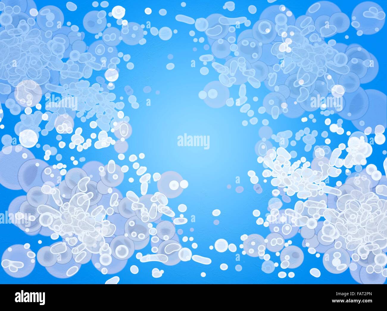 Hand Drawing of beautiful Blue Water Background, Take for Postcard or ...