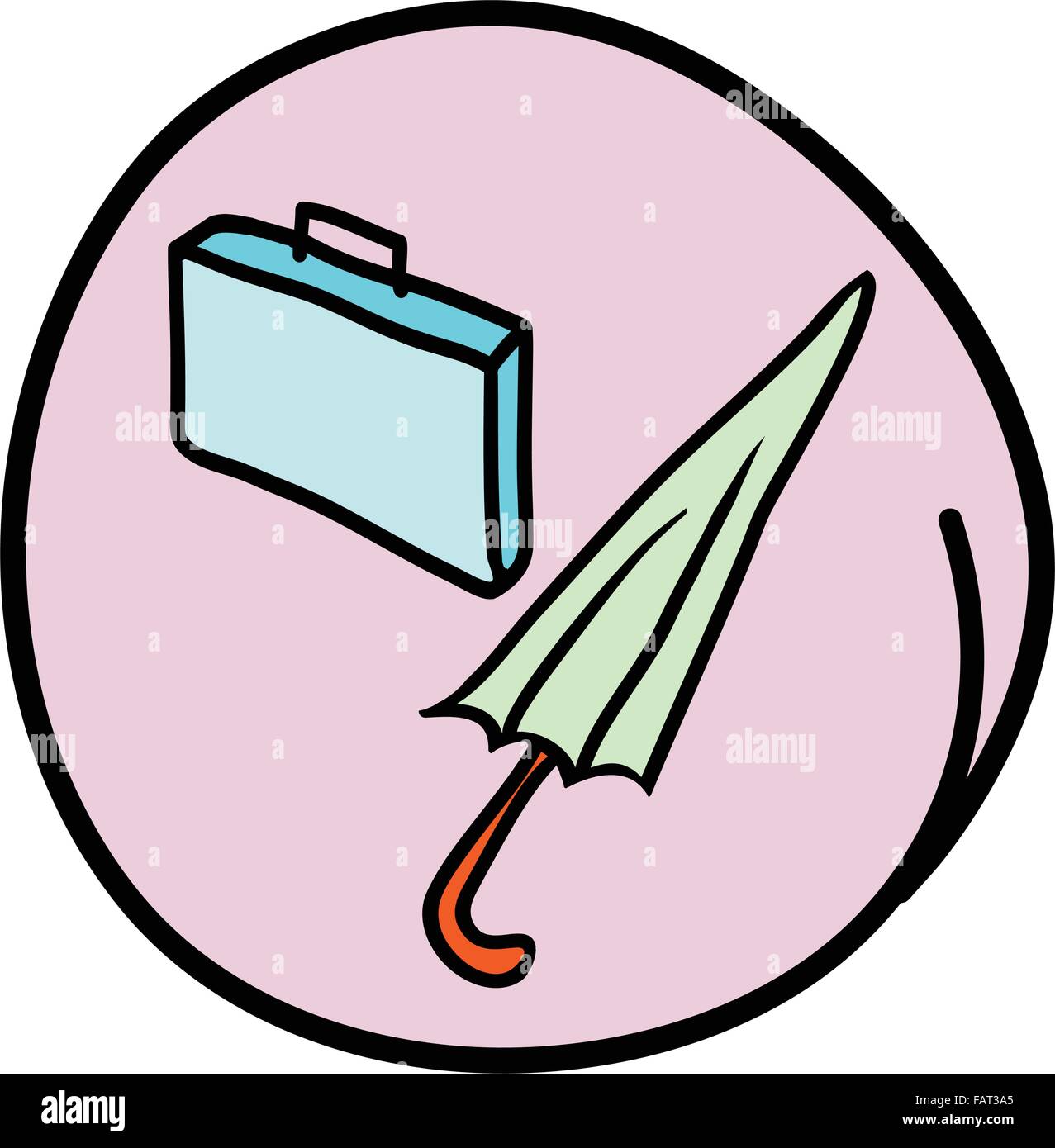 Briefcase icon in circle Stock Vector Images - Alamy