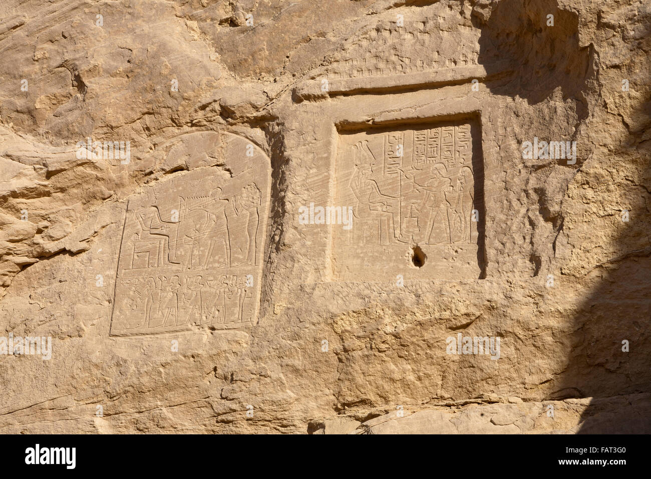 Ancient nekheb in the eastern desert upper egypt stelae hi-res stock ...