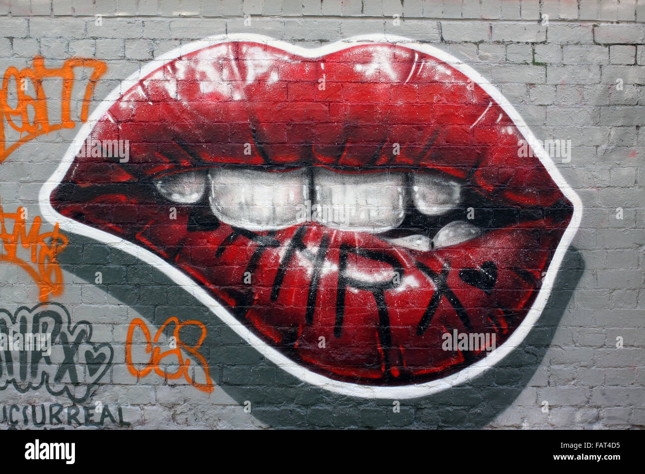 Street art on a wall in Shoreditch, London Stock Photo - Alamy