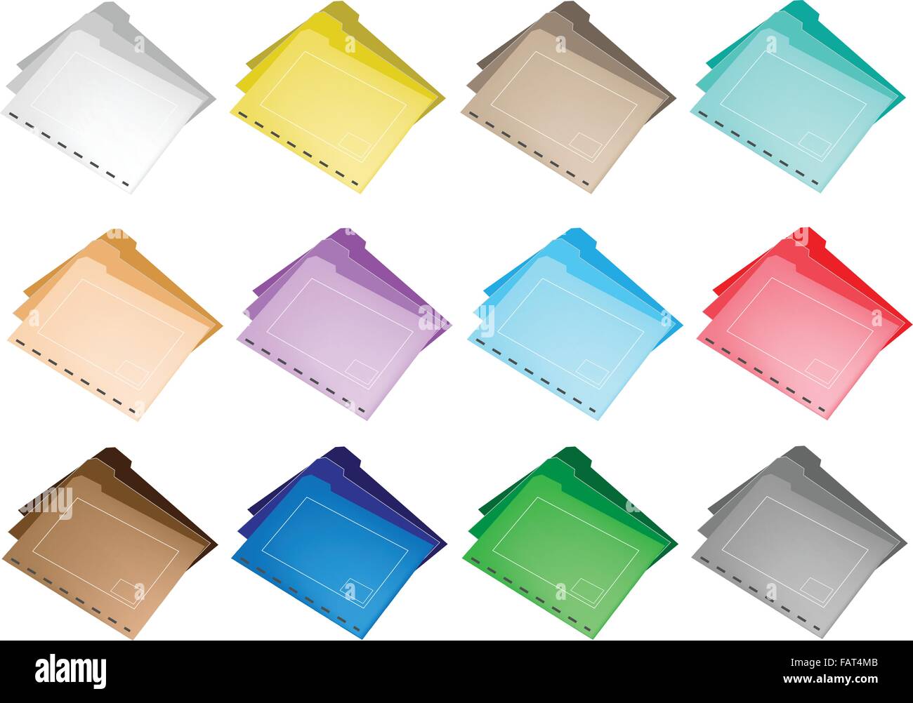Illustration Collection of Colorsful File Folder Icons for Backups and ...