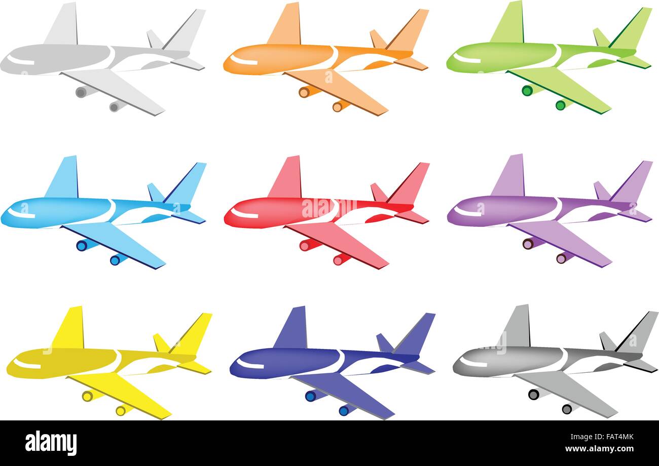 Boeing plane landing Stock Vector Images - Alamy