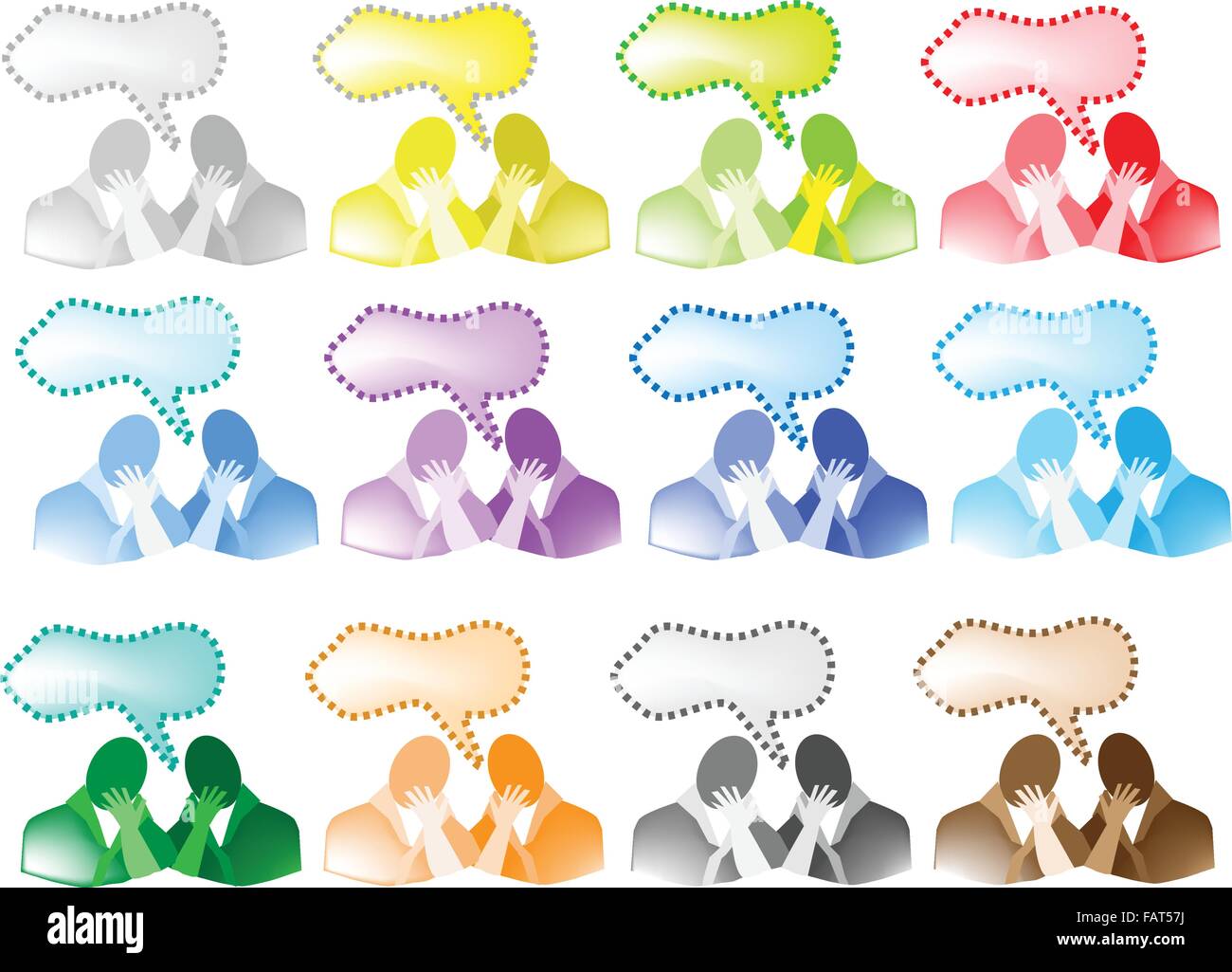 An Illustration Collection of Communication Between Two People in ...