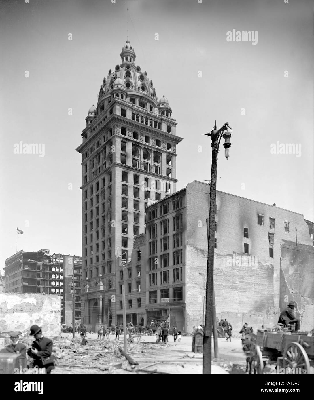 The "Call" Building from Grant Avenue after Earthquake, San Francisco ...