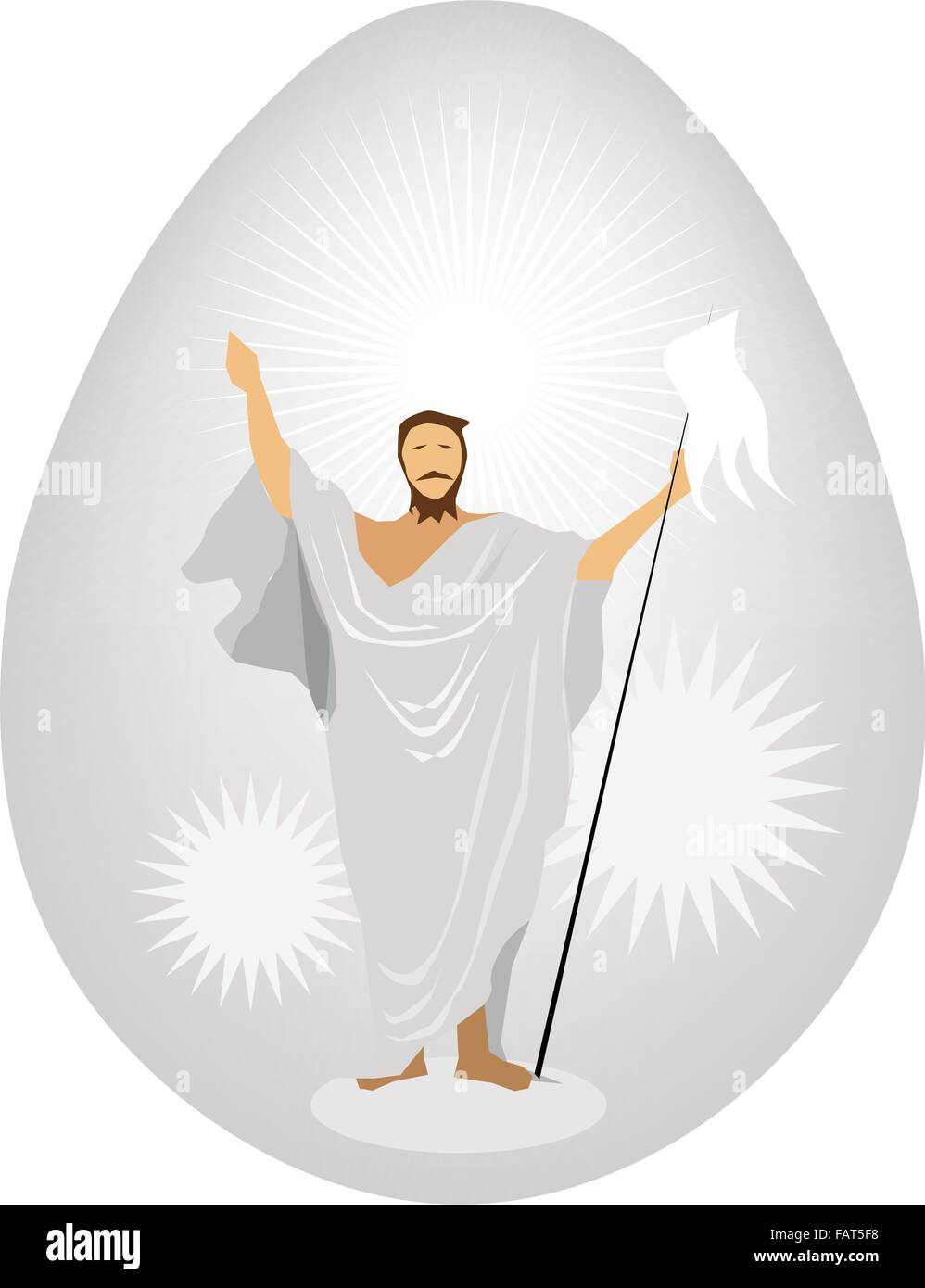 An Egg Covered with Jesus Christ Painted on Traditionally Easter Egg ...