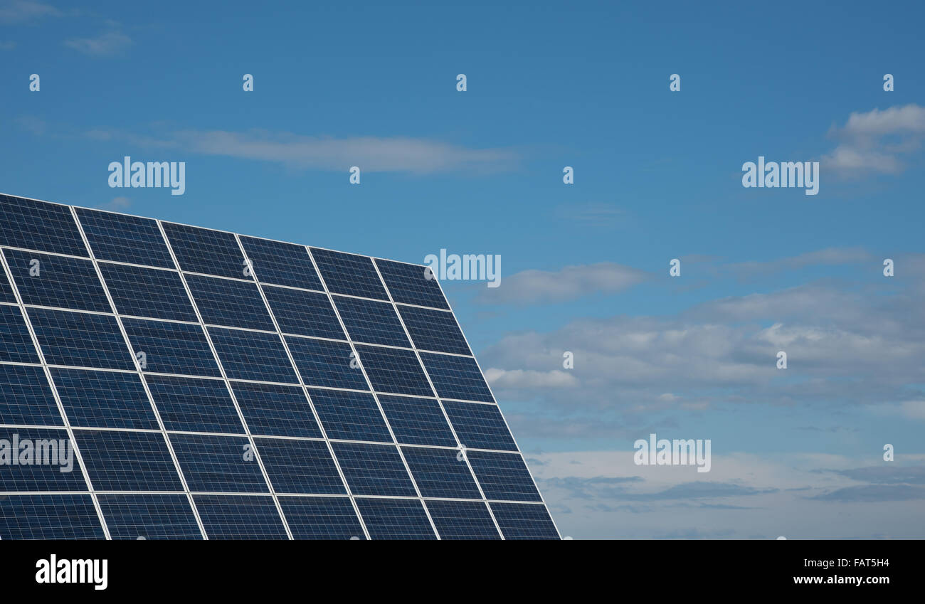Group of Solar energy panels creating electricity from the sun. Solar ...