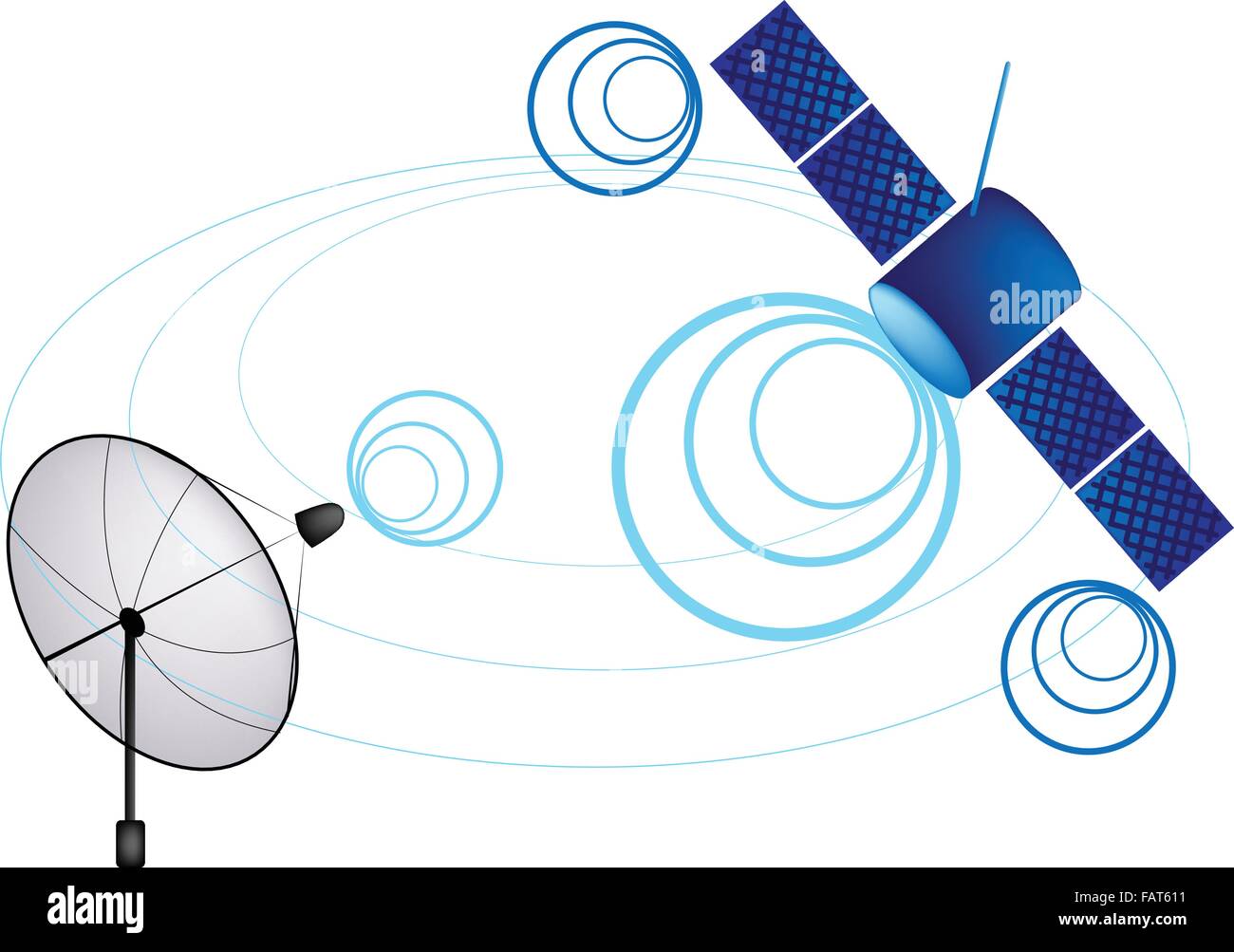 Communications satellite dish Stock Vector Images - Alamy