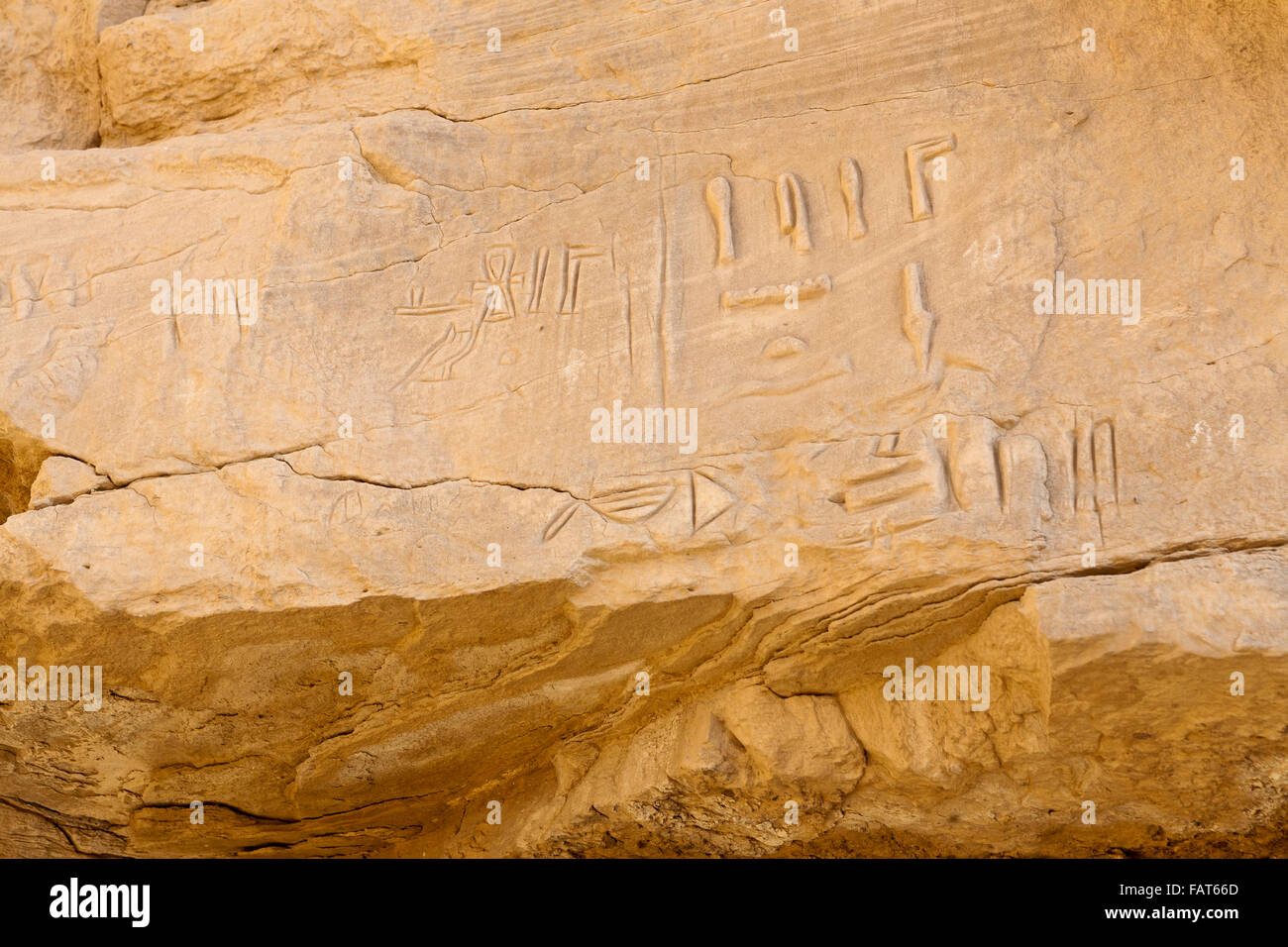 Inscriptions at Vulture Rock at entrance to Wadi Hellal, el Kab ...