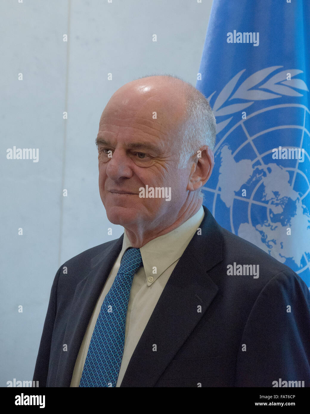 New York, United States. 04th Jan, 2016. David Nabarro waits to be ...