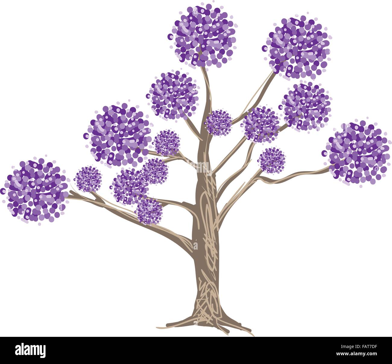 An Abstract Illustration of Landscaping Tree Symbols or Isometric Tree ...