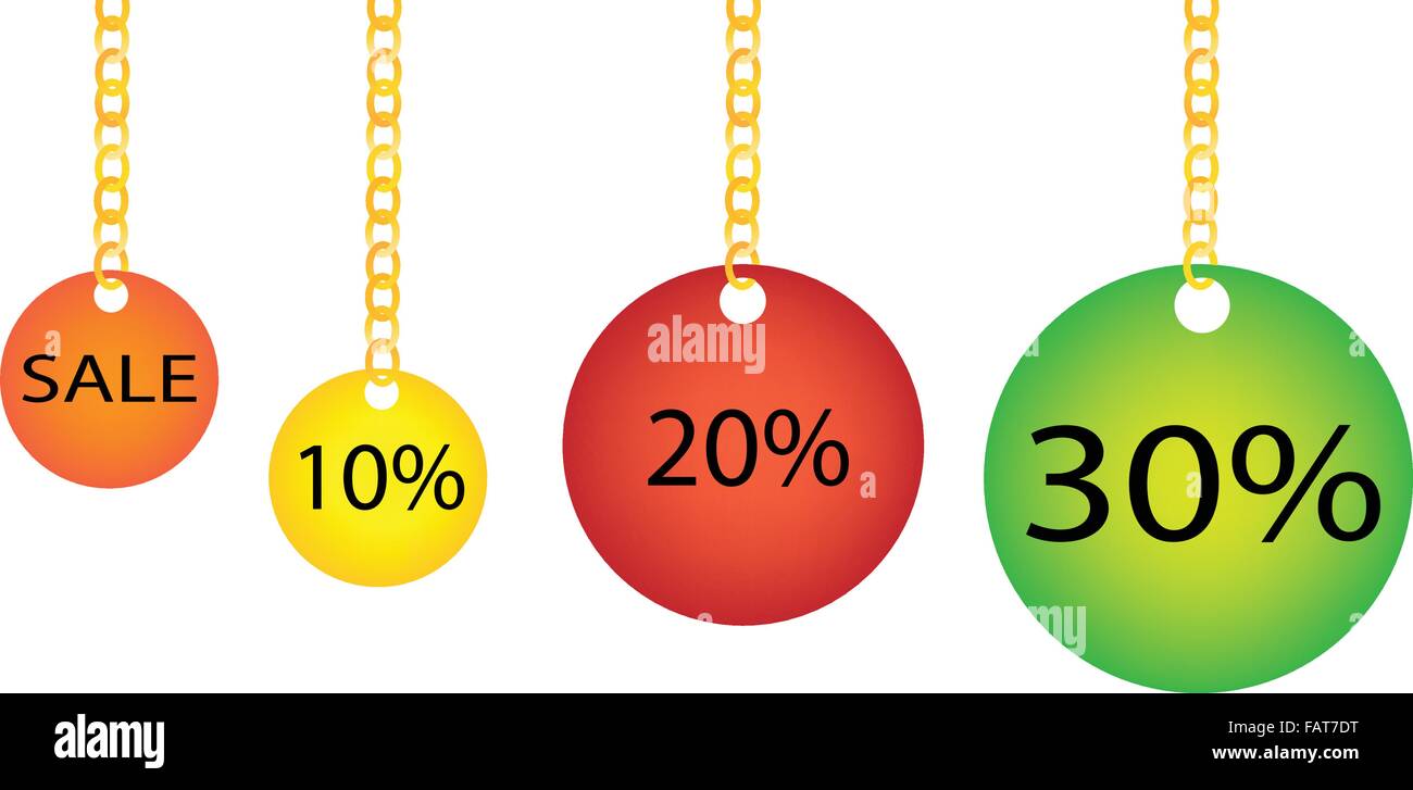 An Illustration Collection of Round Tag Holding on A Golden Chain in ...