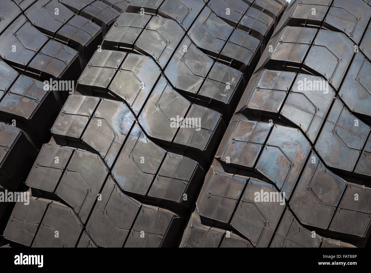 Stack of car tires close up wheel profile structure background Stock ...