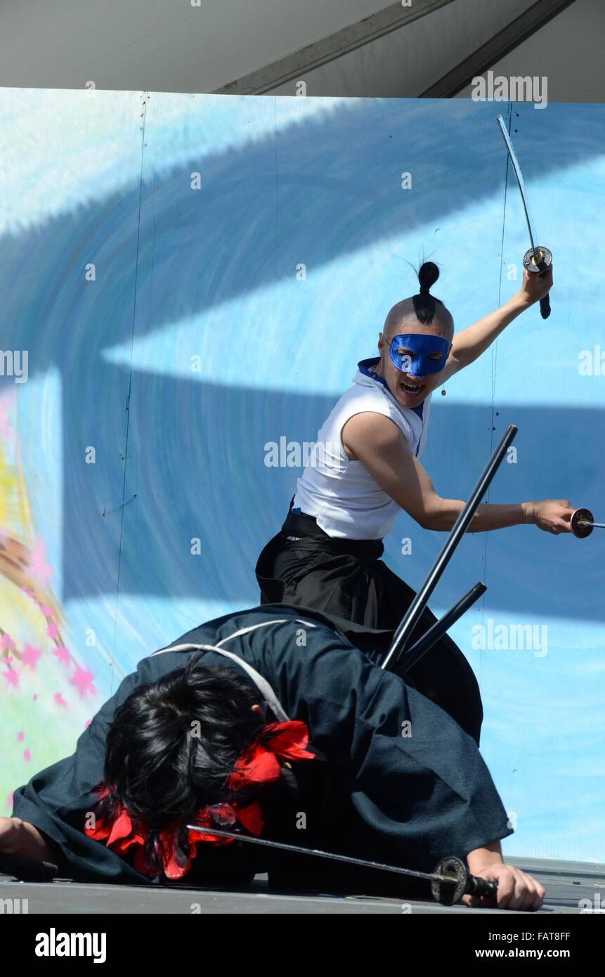 samuri sword soul new york fighting display brooklyn botanical gardens ...