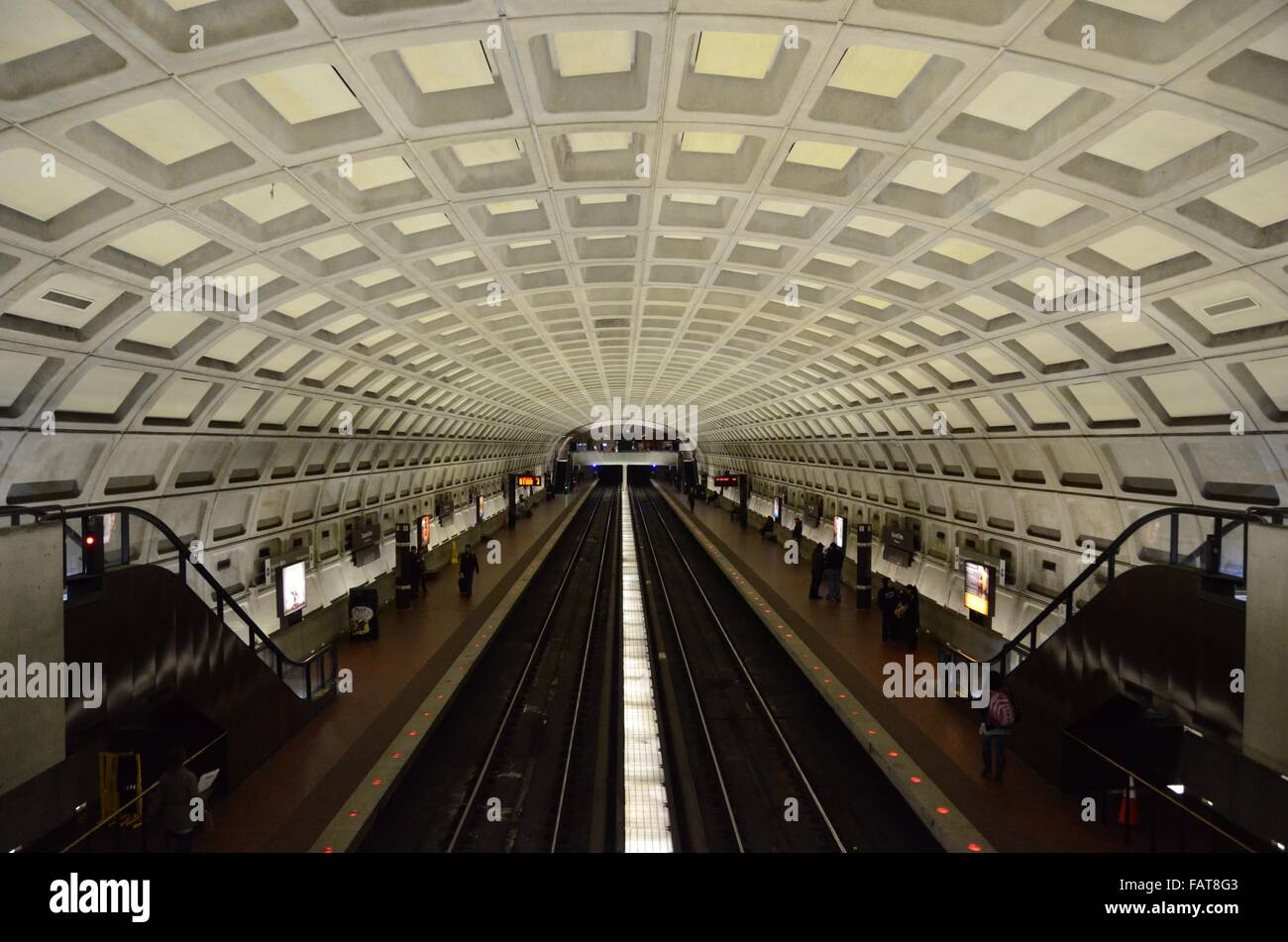 dupont circle washington metro trains ceilings usa Stock Photo - Alamy